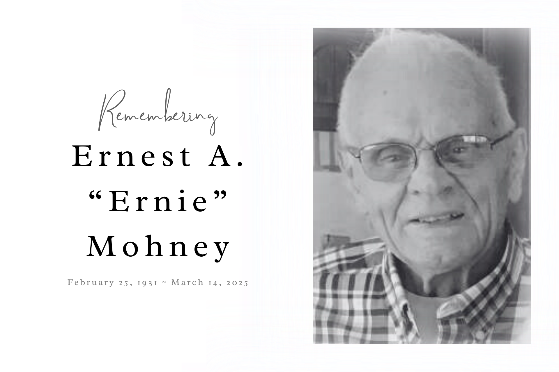 Remembering Ernie Mohney – Sylvan Hills Christian Service Camp